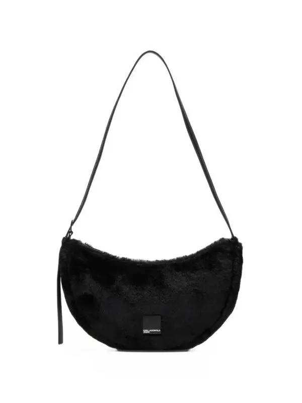 Karl Lagerfeld Furry Sling Bag - Black