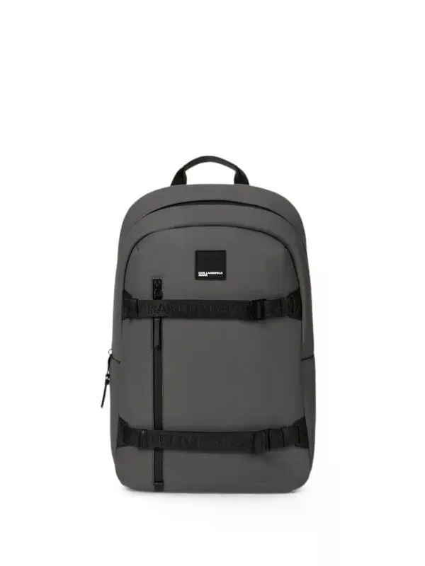 Karl Lagerfeld Coated Faux-leather Backpack - Grey