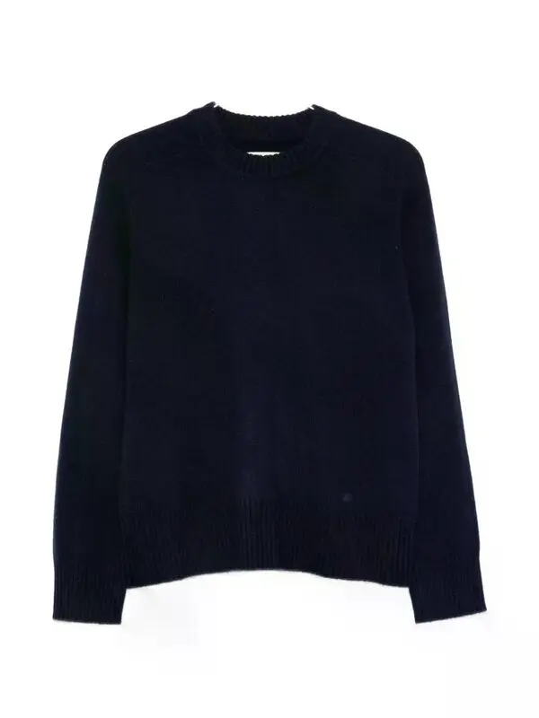 Loulou De Saison Ribbed-trim Crew-neck Knit - Blue