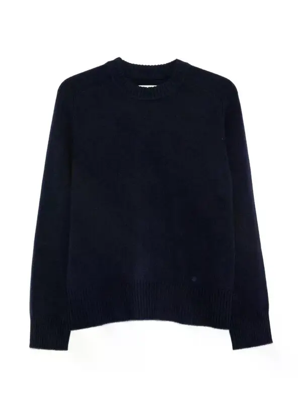 Loulou De Saison Ribbed-trim Crew-neck Knit - Blue