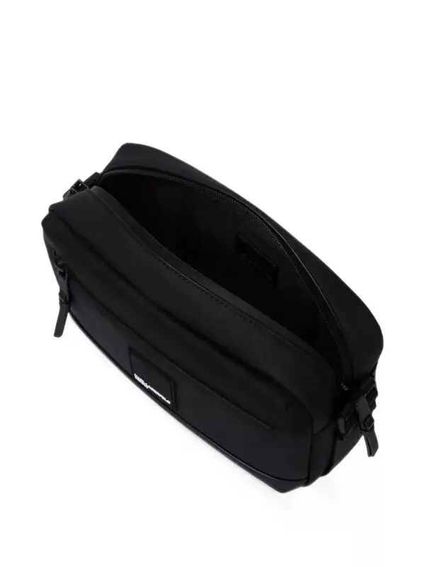 Karl Lagerfeld Coated Faux-leather Cross Body Bag - Black