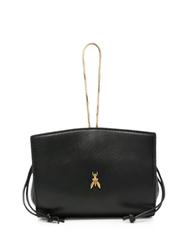 Patrizia Pepe Logo-plaque Drawstring Clutch Bag