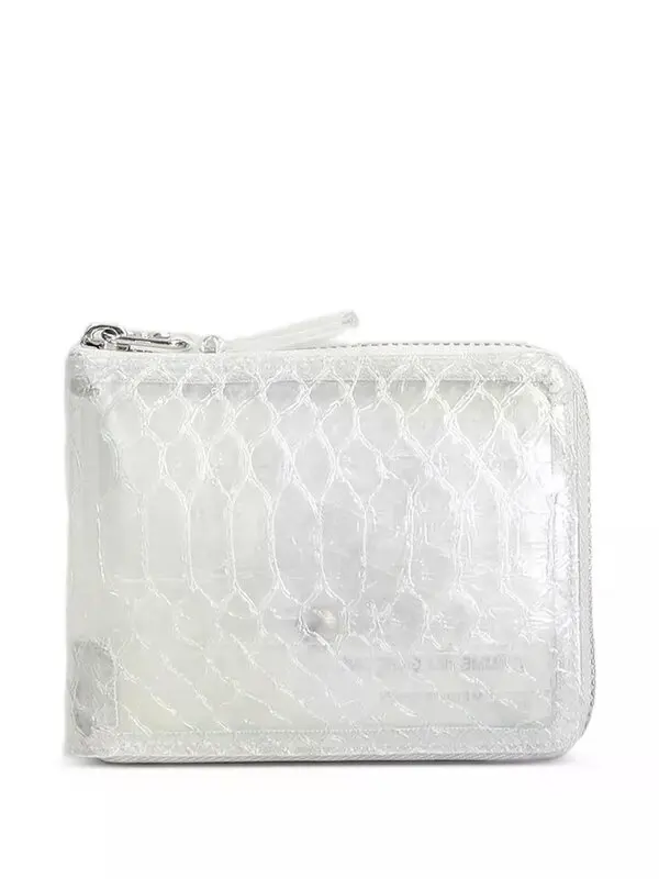 Comme Des Garçons Snakeskin-effect Wallet - White