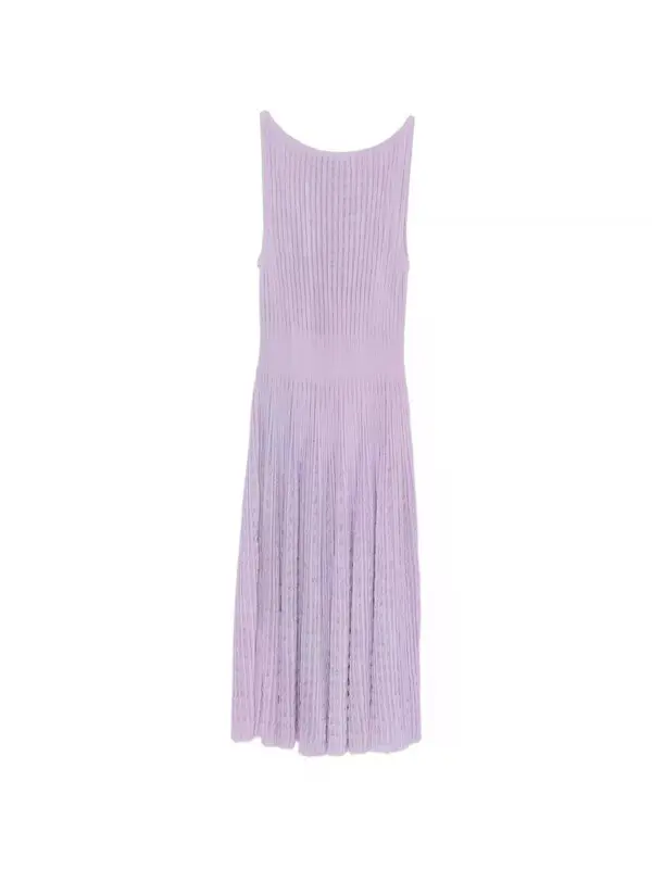 ANTONINO VALENTI Ribbed Knit Sleeveless Midi Dress