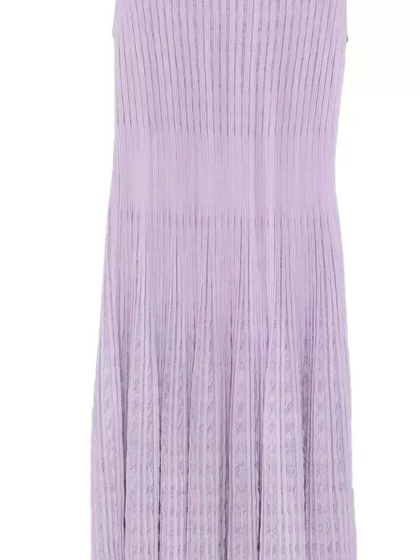 ANTONINO VALENTI Ribbed Knit Sleeveless Midi Dress