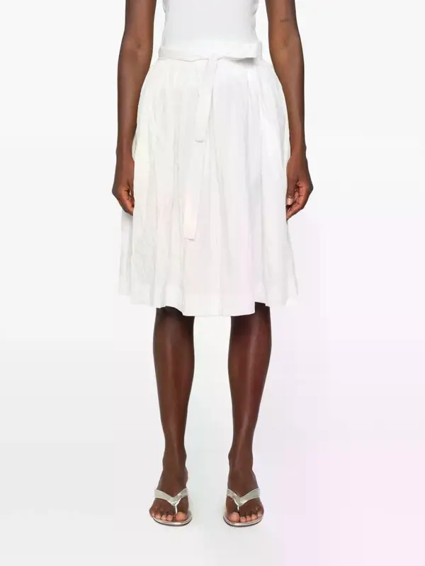 Ermanno Scervino Belted Pleated Midi Skirt