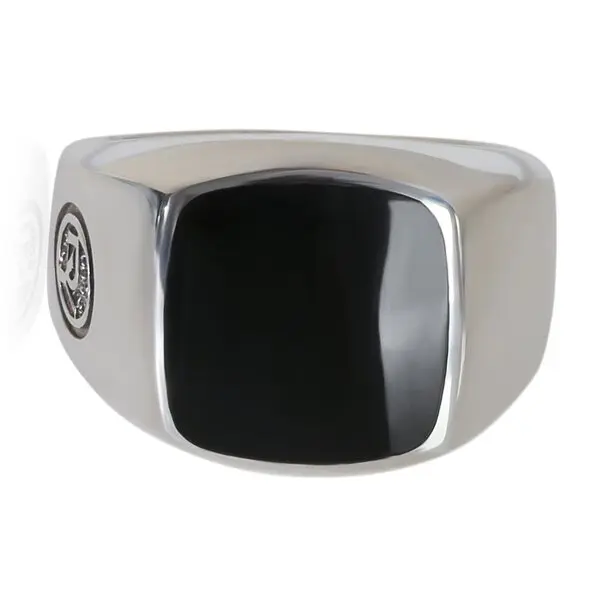 David Yurman Sterling Silver Onyx Signet Ring - Sterling_silver