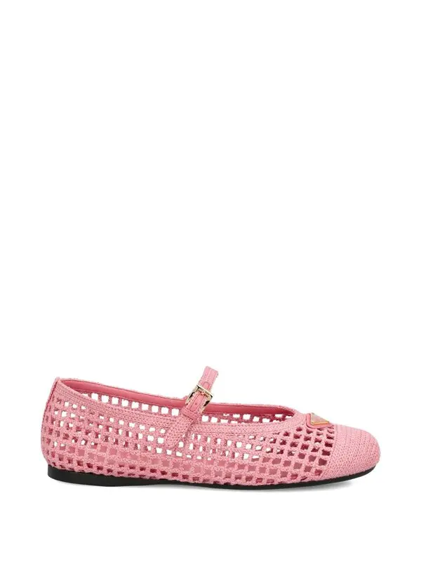 Prada Open Knit Ballet Flats