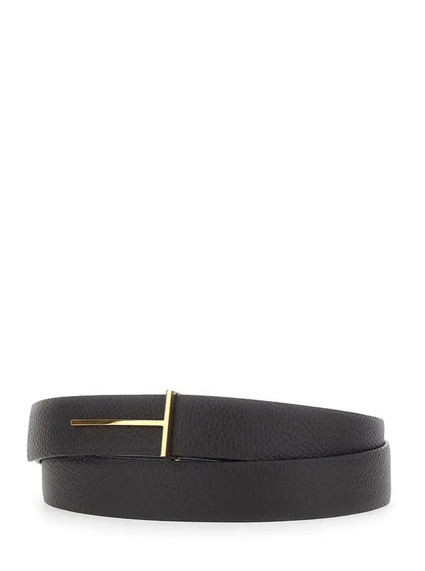 TOM FORD Hammered Leather Belt