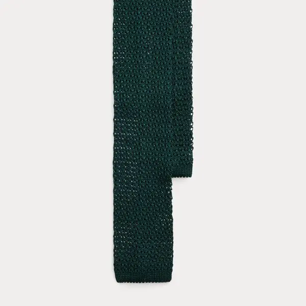 Ralph Lauren Knit Silk Tie - Dark Green