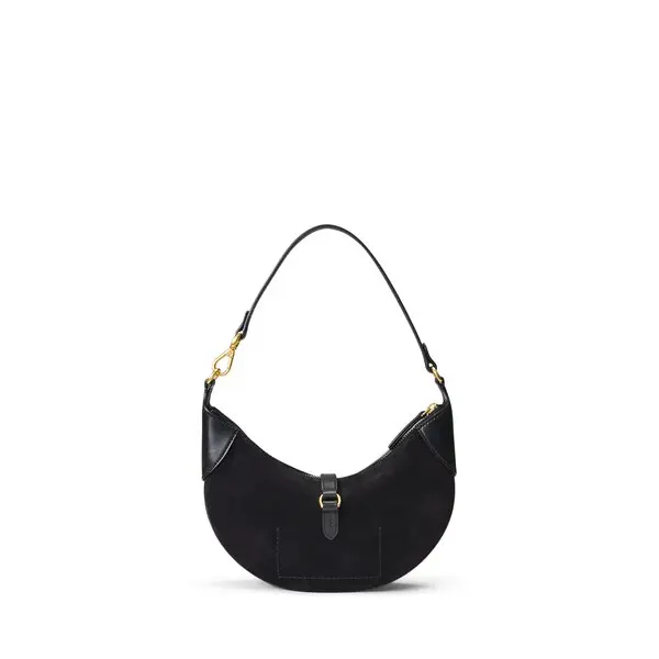 Ralph Lauren Polo Id Suede Mini Shoulder Bag - Black/multi