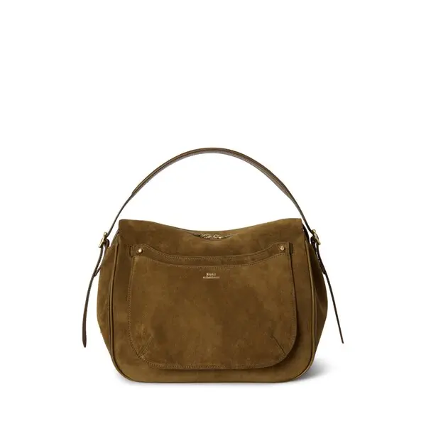 Ralph Lauren Polo Id Suede Satchel
