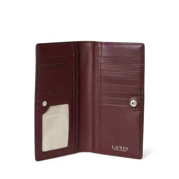 Ralph Lauren Crosshatch Leather Slim Wallet