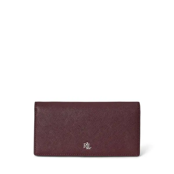 Ralph Lauren Crosshatch Leather Slim Wallet