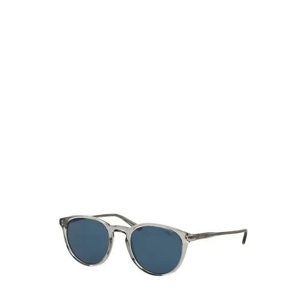 Ralph Lauren Heritage Round Frame Sunglasses - Shiny Grey