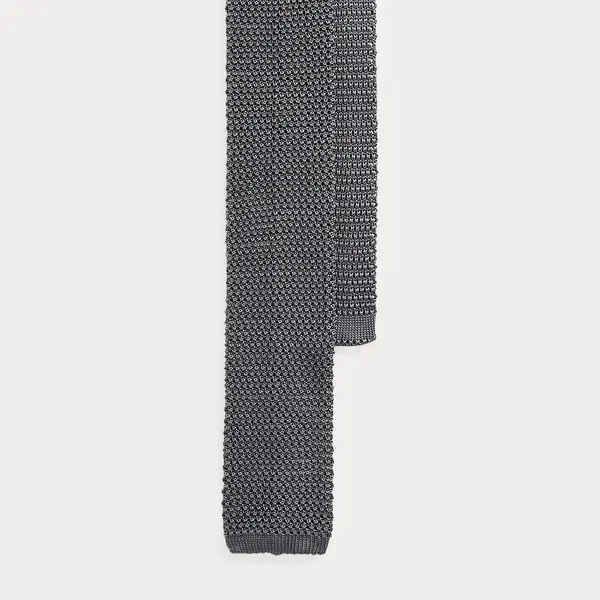 Ralph Lauren Knit Silk Neck Tie - Dark Grey