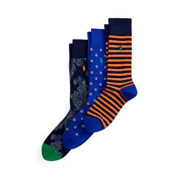 Ralph Lauren Patterned Trouser Sock 3-pack