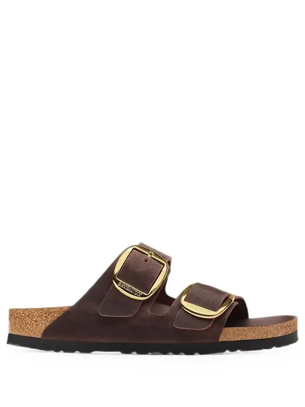 BIRKENSTOCK Arizona Big Buckle Sandals In Nubuck Leather - Brown