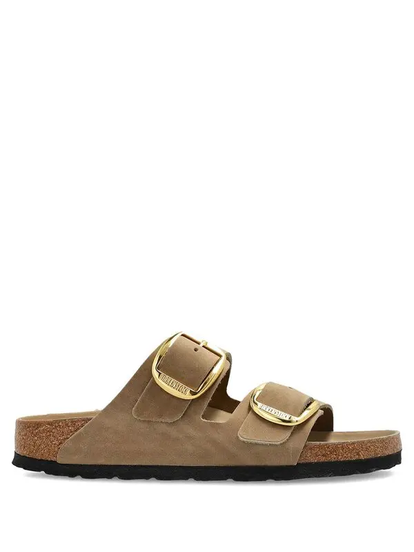 BIRKENSTOCK Arizona Big Buckle Sandals In Nubuck Leather - Brown