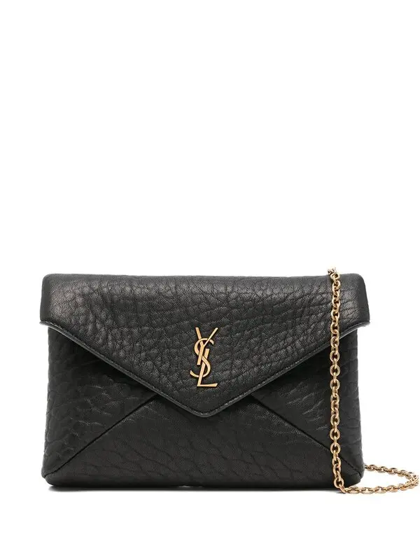Saint Laurent Cassandre Small Clutch With Lamb Leather Chain