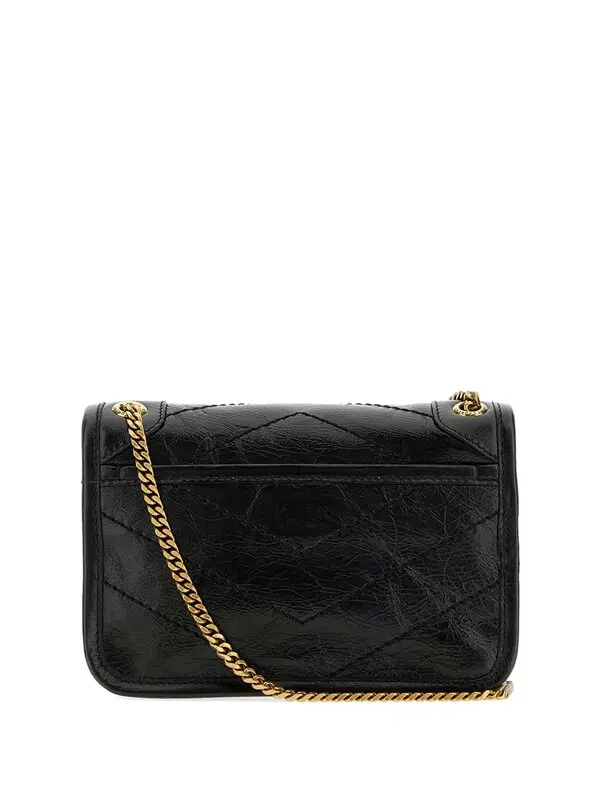 Saint Laurent Niki Mini Vintage Leather Shoulder Bag - Black