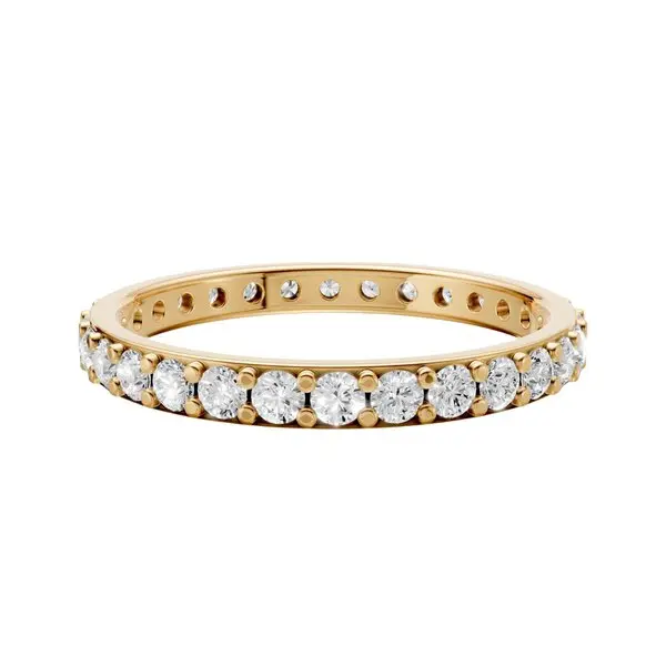 AYA FINE JEWELRY Round Lab Diamond Eternity Wedding Band - Yellow