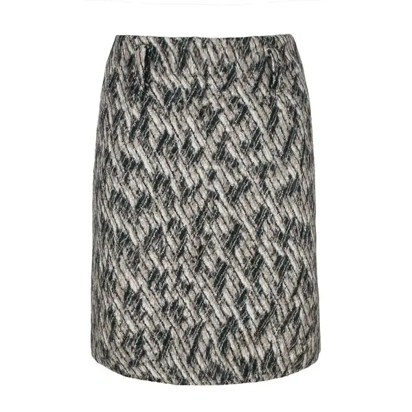 CONQUISTA Wool Blend Mini Skirt By