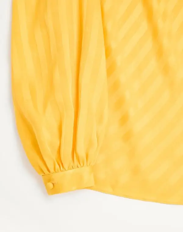 Valentino Garavani Vlogo Striped Jacquard Top With Padded Shoulders