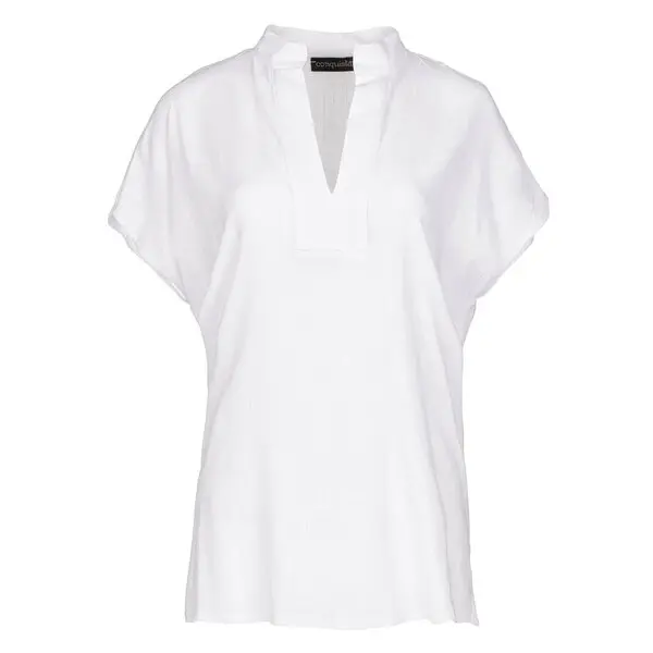 CONQUISTA Linen Style Sleeveless Top