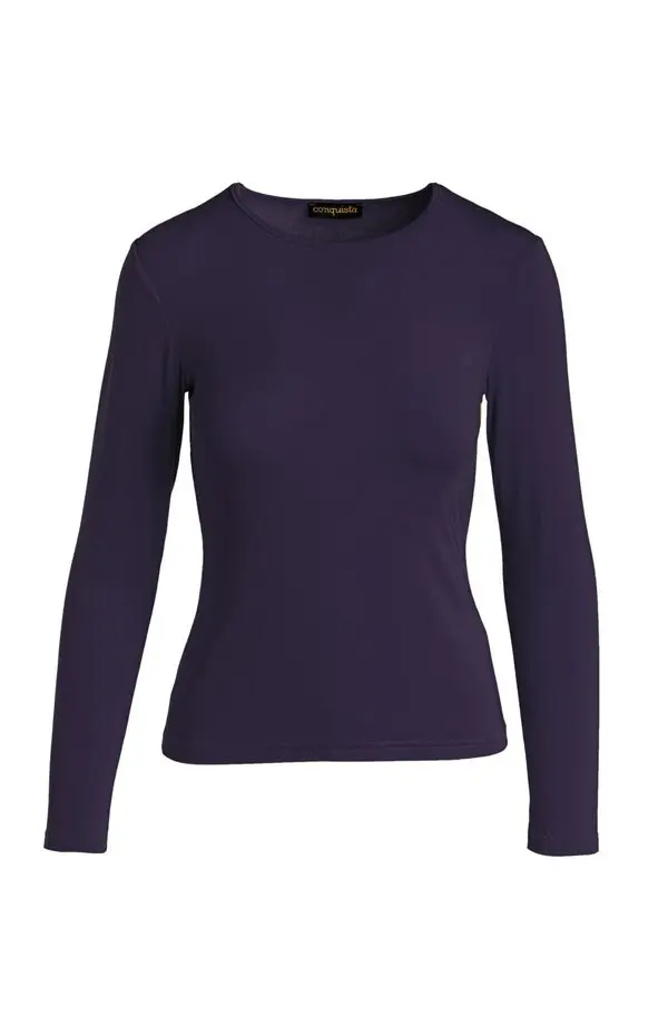 CONQUISTA Ink Colour Jersey Top - Black