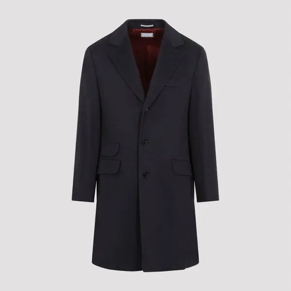 Brunello Cucinelli Double-breasted Virgin Wool Peacoat