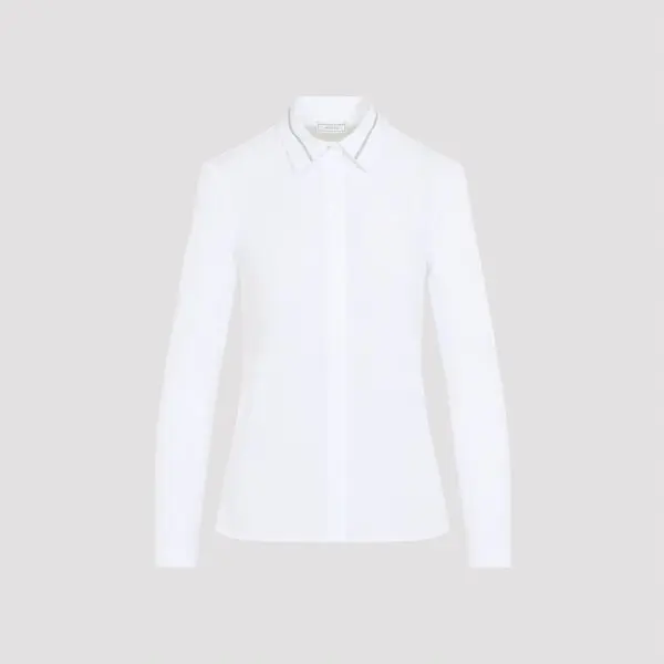 Peserico Bi-material Cotton Blend T-shirt