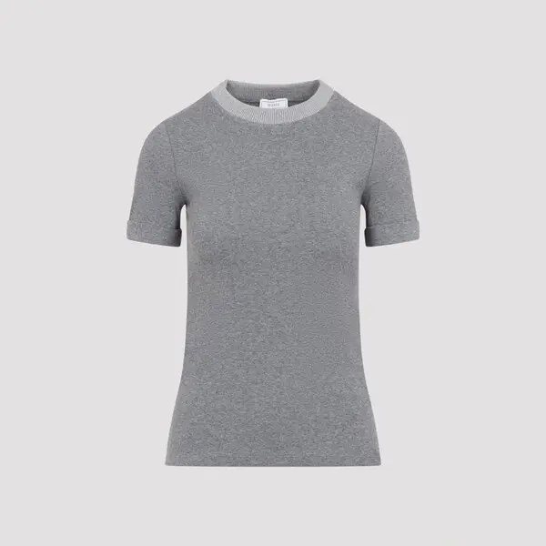 Peserico Stretch Cotton Rib T-shirt - Grey
