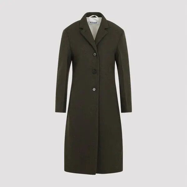 JIL SANDER Wool Single-breasted Slim Straight Knee-length Jacket