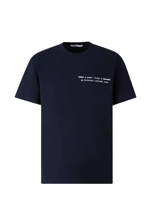Givenchy Graphic Logo Cotton T-shirt - Navy