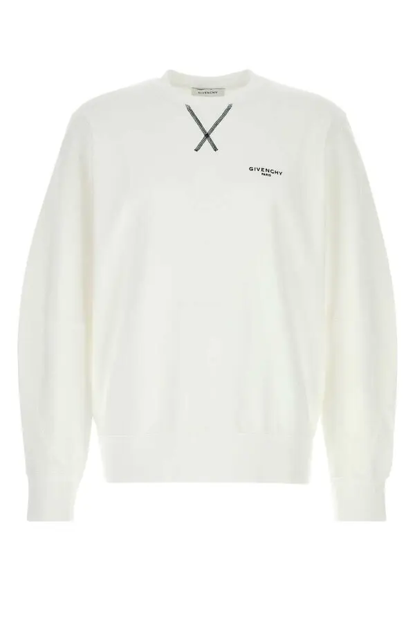 Givenchy Full Zip Cotton Sweatshirt - White