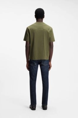Hugo Regular-fit Cotton T-shirt With Varsity Logo