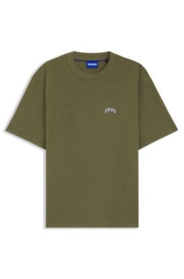 Hugo Regular-fit Cotton T-shirt With Varsity Logo