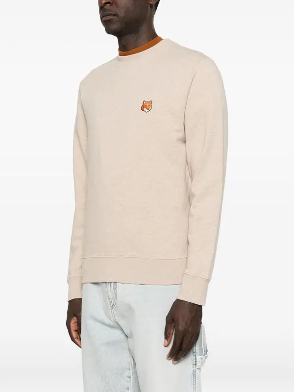 Maison Kitsuné Fox Head Cotton Crewneck Sweatshirt