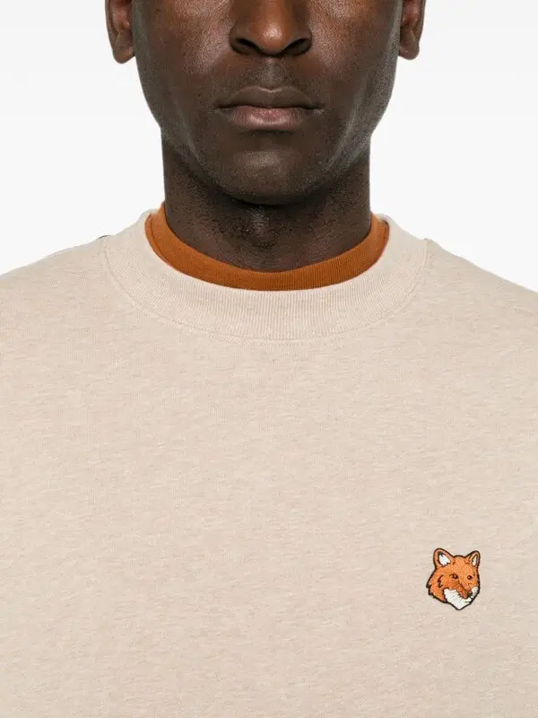 Maison Kitsuné Fox Head Cotton Crewneck Sweatshirt