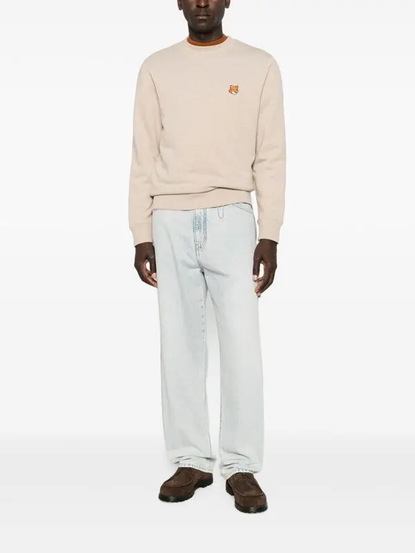 Maison Kitsuné Fox Head Cotton Crewneck Sweatshirt