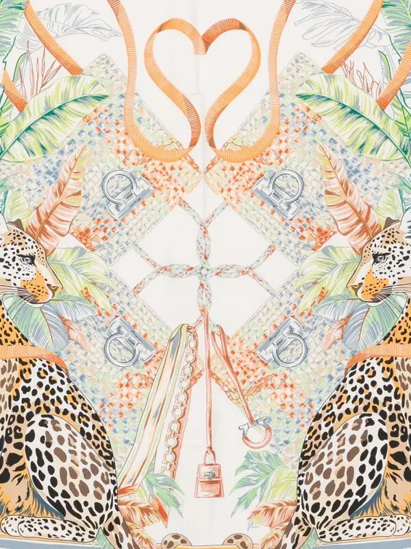 FERRAGAMO Printed Silk Foulard
