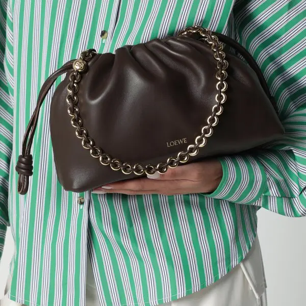 Loewe Flamenco Purse Medium Bag In Dark Hazelnut