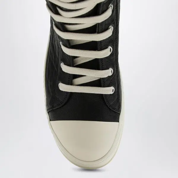 Rick Owens High-top Sneakers In Textured Leather