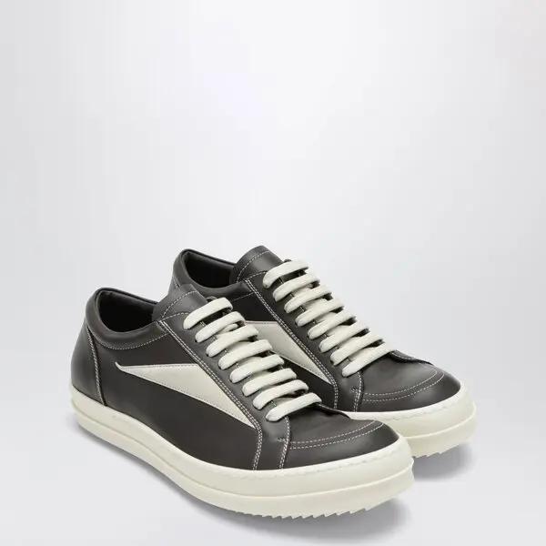 Rick Owens Leather Lace Up Sneakers