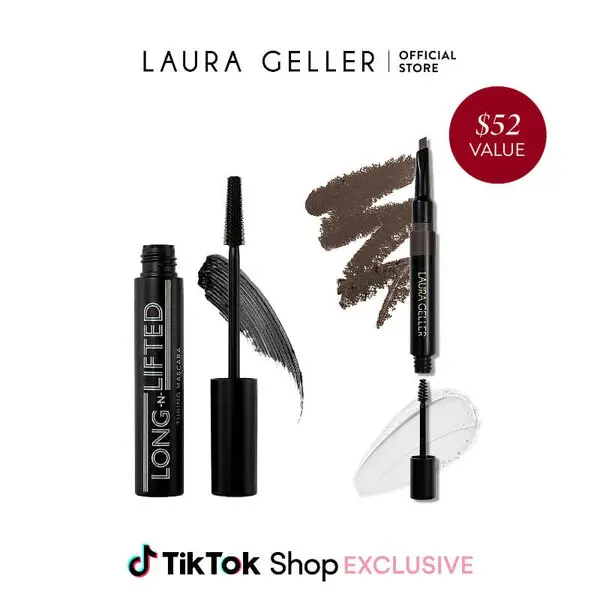 Laura Geller Beauty Live Exclusive Long-n-lifted Lash & Brow Makeup Duo - Soft Black