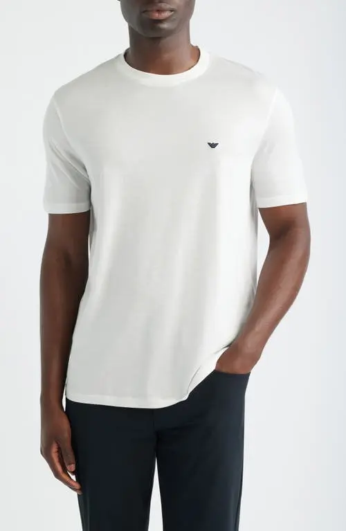 Emporio Armani Embroidered Logo T-shirt - Solid White