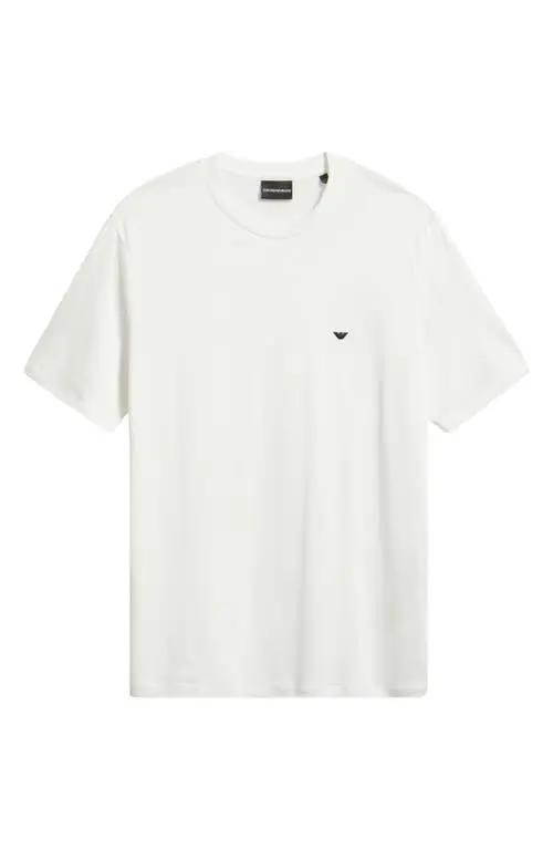 Emporio Armani Embroidered Logo T-shirt - Solid White