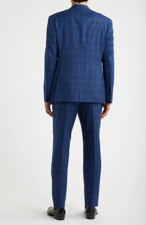 Emporio Armani Navy Check Virgin Wool Suit