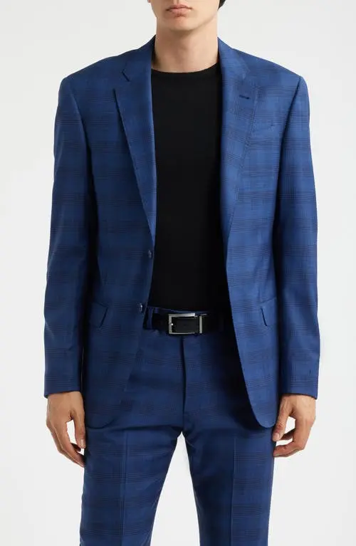 Emporio Armani Navy Check Virgin Wool Suit